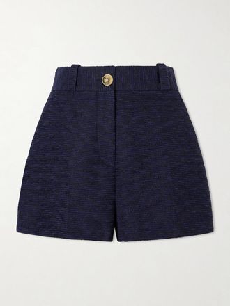 Blaz&eacute; Milano Short En Tweed De Coton M&eacute;lang&eacute; Esense Teke - Bleu