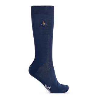 Vivienne Westwood Femme, Sous-v&ecirc;tements, Bleu, Taille: S Uni Colour Plain Socks