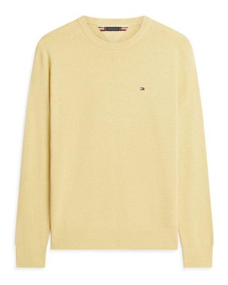 Tommy Hilfiger Leichter Pullover aus Baumwolle mit kleinem Flag-Aufn&auml;her in