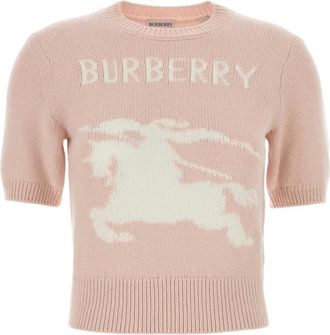 Burberry pull &agrave; manches courtes - Rose