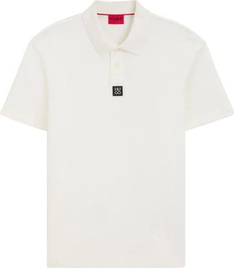 HUGO BOSS polo à patch logo - Tons neutres