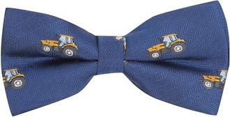 King & Priory Noeud Papillon Tracteur Brod&eacute; &agrave; Chevrons Bleu Marine, bleu, taille unique