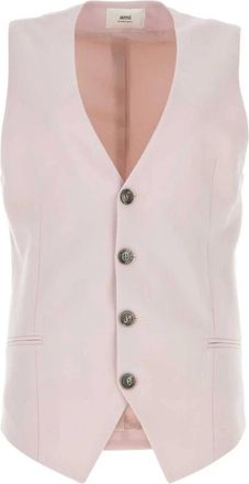 Ami Femme, Vestes, Rose, Taille: 36 FR Structured Tailored Vest
