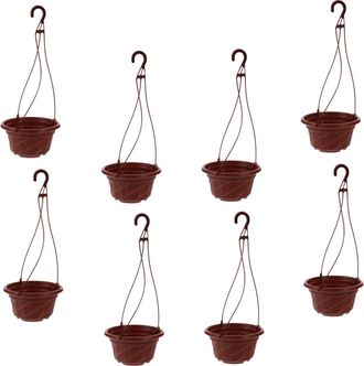 Milisten 8st&uuml;cke H&auml;ngepflanzgef&auml;&szlig;e Aus Kunststoff F&uuml;r Drinnen Und Drau&szlig;en Blumenk&ouml;rbe Zum Aufh&auml;ngen H&auml;ngeblument&ouml;pfe F&uuml;r Zimmerpflanzen Und Garten