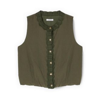 Motivi Lyocell-Oberteil mit Strickb&uuml;ndchen - - Tops - Damen - Gr&uuml;n - 2XS