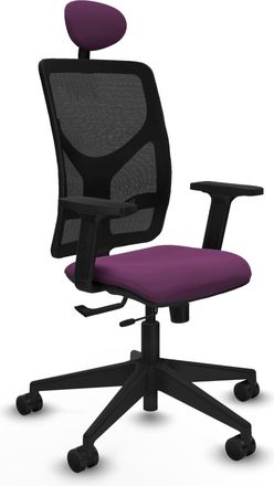 Piqueras y Crespo B&uuml;rostuhl aus Kunstleder, mit 2D-Armlehnen, h&ouml;henverstellbare Lendenwirbelst&uuml;tze und festes Kopfteil, ausgestattet mit Syncro/Traslack und Schneidesch