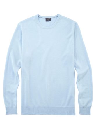 Olymp Herren Pullover Rundhals Casual.Strick,Single Jersey,978 Knit Regular fit,hellblau 10,XXL