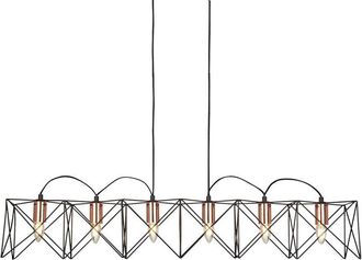 Searchlight Searchlight - Käfig Hänge Leuchte kupfer schwarz Wohn Zimmer Decken Lampe schwarz kupfer