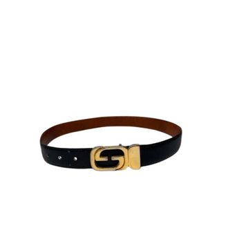Gucci Pre-owned Vintage GG Logo Belt - - Pre-owned - Damen - Schwarzk - ONE SIZE