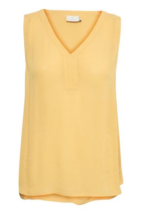 Kaffe Top KAamber Damen Tank Top &Auml;rmellos Sommer Oberteile V-Ausschnitt BlusentopTanktops Bluse 38, Ochre