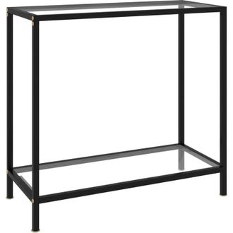 vidaXL Table console Transparent 80x35x75 cm Verre tremp&eacute;