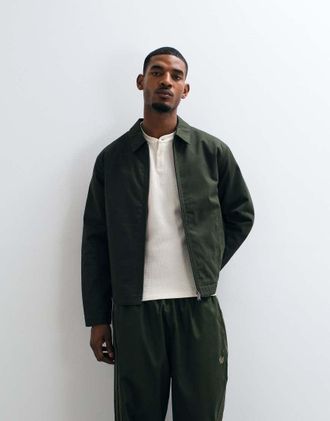 Jack & Jones wattierte Worker-Jacke in Dunkelgr&uuml;n