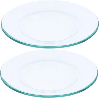 DOITOOL 2 Stück Aromatherapie Wachswärmer Ersatzschalen aus Transparentem Glas Hitzebeständige Wachsschmelzplatten für Duftlampen Passend für Ätherische Öle u