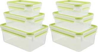 Emsa Clip & Close Frischhaltedosen-Set, rechteckig, 0,55 L+1.00 L+ 2,20 L, Aufbewarungsboxen, 100 Prozent dicht, sp&uuml;lmaschinen-, gefrier-, mikrowellenfest,