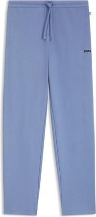 BOSS Hommes Waffle Pants Bas de Pyjama en Coton m&eacute;lang&eacute; avec Logo brod&eacute;