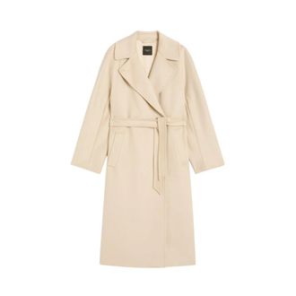Max Mara Langer- zweireihiger Mantel - - Coats - Damen - Beige - S
