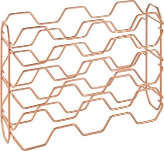 Metaltex Hexagon 15 Flaschenregal in Kupfer 43x12x34cm