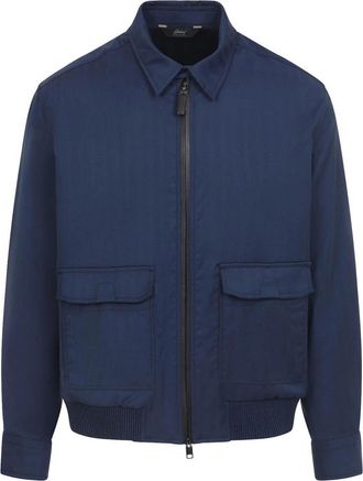 Brioni Veste Casual - Bleu Fonc&eacute;