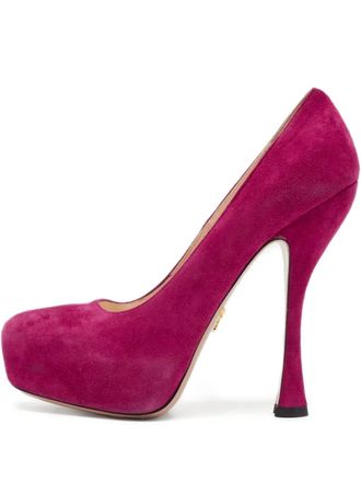 Prada escarpins en daim 140 mm - Rose