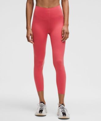 lululemon Glow Up Crop Leggings mit superhohem Bund f&uuml;r Frauen - 58 cm - Gr&ouml;&szlig;e 10 in Desert Red