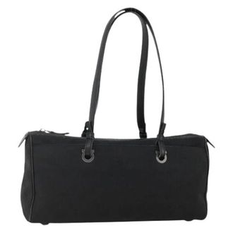 Ferragamo Pre-owned Canvas Schultertasche - - Pre-owned - Damen - Schwarzk - ONE SIZE