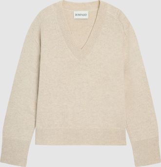 Eric Bompard Pull V Monogramme Avoine