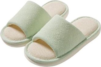 Generic Fluff Yeah Chaussons pour femme Motif l&eacute;opard, Vert, 37 EU