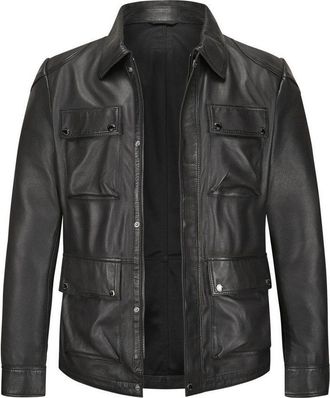 Milestone Lederjacke MSAlexis aus Lammleder mit aufgesetzte Taschen