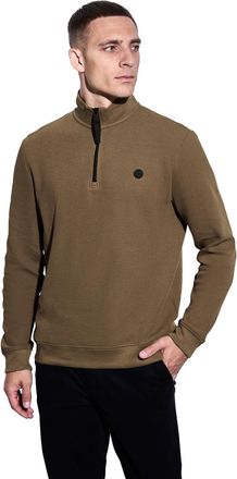 Street One Men Herren Strukturpullover mit Troyer