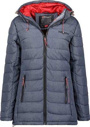 Geographical Norway Astana Lady - Warmer Parka Frau Jahreszeit Herbst Winter - Kapuzenmantel Falscher Fourrurer Windbreaker Jacke Daunenjacke - Ideal Elegant Geschenk Fra