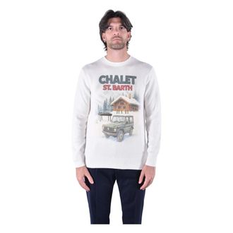 MC2 Saint Barth Pull col rond Heron - Homme - Pulls - Blanc - Taille: XL