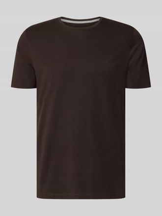 Fynch-Hatton T-Shirt mit Rundhalsausschnitt und Label-Stitching
