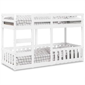 vidaXL Vidaxl - Lit superpos&eacute; Blanc 90x190 cm Bois de pin massif