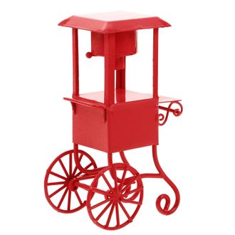 Holibanna Popcornmaschine Miniatur mit R&auml;dern und Schneller Zubereitung Kompakte Snackmaschine f&uuml;r Filmabende und Outdoor Kino Nostalgische Kinokulisse als Deko