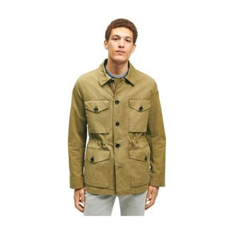 Brooks Brothers Homme, Vestes, Vert, Taille: M Veste de terrain en coton