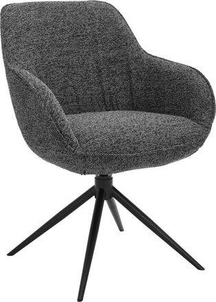 Novel Armlehnstuhl, Anthrazit, Metall, Textil, Drehkreuz, 64x84x61 cm, Sitzfl&auml;che 360&deg; drehbar, automatische R&uuml;ckholfunktion, Esszimmer, St&uuml;hle, Esszimmerst