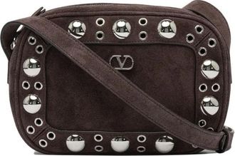 Valentino Garavani Hobo Bags - Brown Suede Crossbody Bag - Gr. unisize - in Braun - f&uuml;r Damen