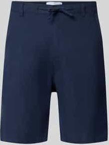 Selected Slim Fit Bermudas aus Baumwoll-Leinen-Mix Modell BRODY