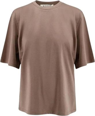 R&oacute;he Femme, Tops, Brun, Taille: 40 FR T-shirt oversize en coton et soie