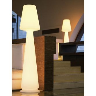 Monacis Leuchtende Lampe chloe f&uuml;r den Innen- und Au&szlig;enbereich Made in Italy 39 x h165 cm -Wei&szlig;es Licht