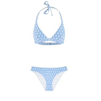 MC2 Saint Barth Femme, Maillots de bain, Bleu, Taille: 44 FR Bikini Sublimant le Bronzage avec Bretelles Larges