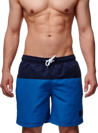 Indicode Herren Pruitt Badehose mit 3 Taschen und Tunnelzug | Badeshorts f&uuml;r M&auml;nner Sapphire, XXL