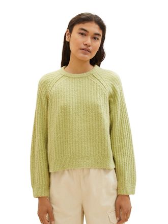 Tom Tailor Damen 1038141 Basic Pullover, 32256-dusty pear Green, L