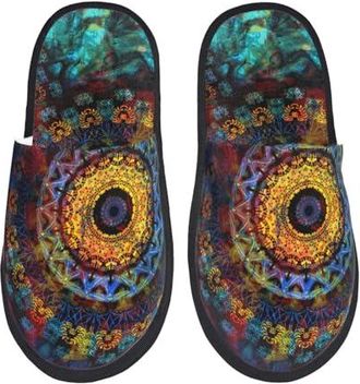 Generic Mandala Color&eacute; Homme Femme Chaussures De Maison Confortable Pantoufles Chaud Chaussons Pour Ext&eacute;rieur Maison Automne L