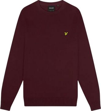 Lyle & Scott Pullover Top Rundhalsausschnitt f&uuml;r Herren (Burgunderrot)