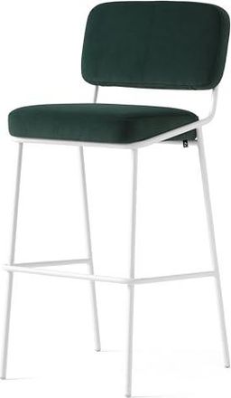 Connubia Hocker Sixty starr, Metallgestell weiß, optisch-matt Sitz Wald