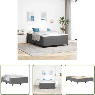 vidaXL Samtbezug - Boxspringbett Hellgrau 160 x 200 cm Cordstoff