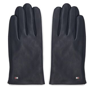Tommy Hilfiger Herrenhandschuhe Tommy Hilfiger Essential Flag Leather Gloves AM0AM11482 Dunkelblau