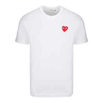 Comme Des Gar&ccedil;ons Augen Herz Patch T-Shirt - - Tops - Herren - Wei&szlig; - XL
