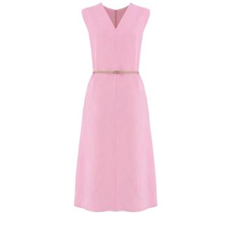 Fabiana Filippi Femme, Robes, Rose, Taille: 40 FR Robe Fluide en Lin et Viscose